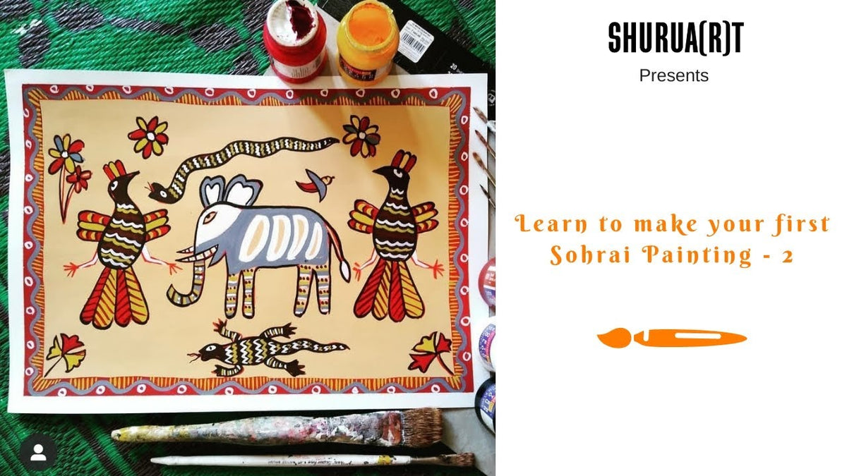 Learn to Make a Sohrai Painting - Part 2 | A demo | Shuruart – SHURUA(R)T
