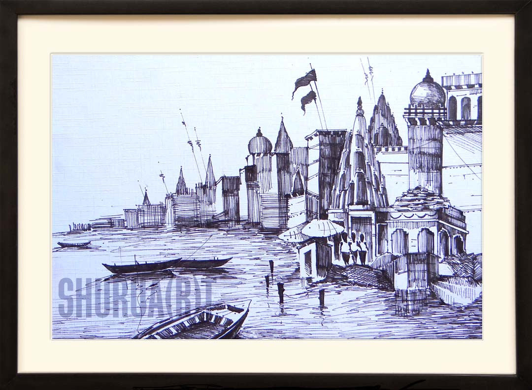 Painting of a Benares Ghat – SHURUA(R)T